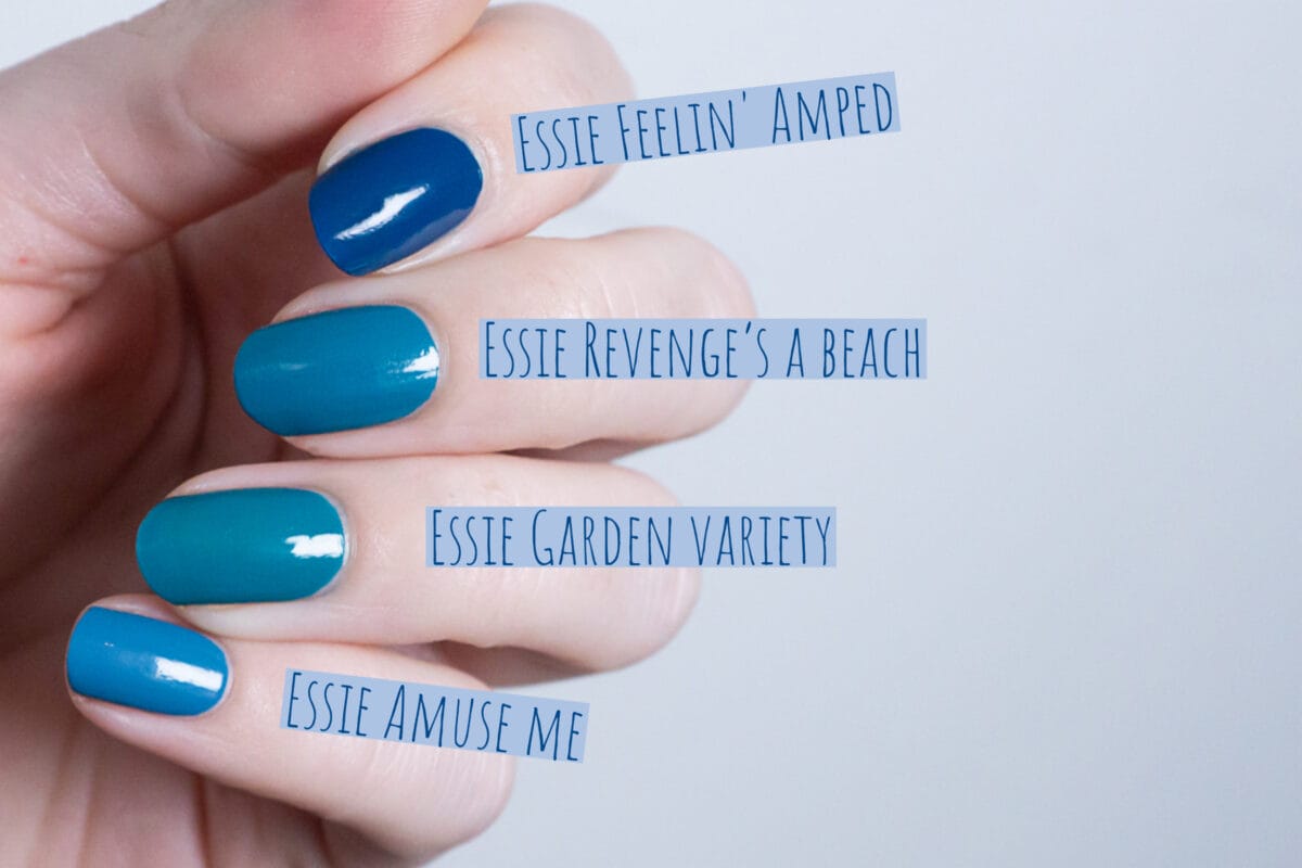 Swatches of the Essie Summer 2022 'Isle see you later' collection ...
